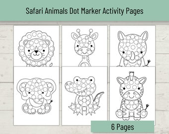 Pets Dot Marker Printable Activity Pages, Do a Dot Coloring, Do a Dot ...