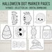 Halloween Dot Marker Printable Activity Pages, Halloween Do a Dot ...