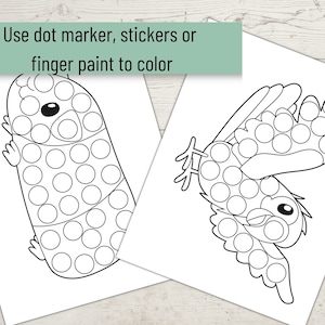 Pets Dot Marker Printable Activity Pages, Do a Dot Coloring, Do a Dot ...