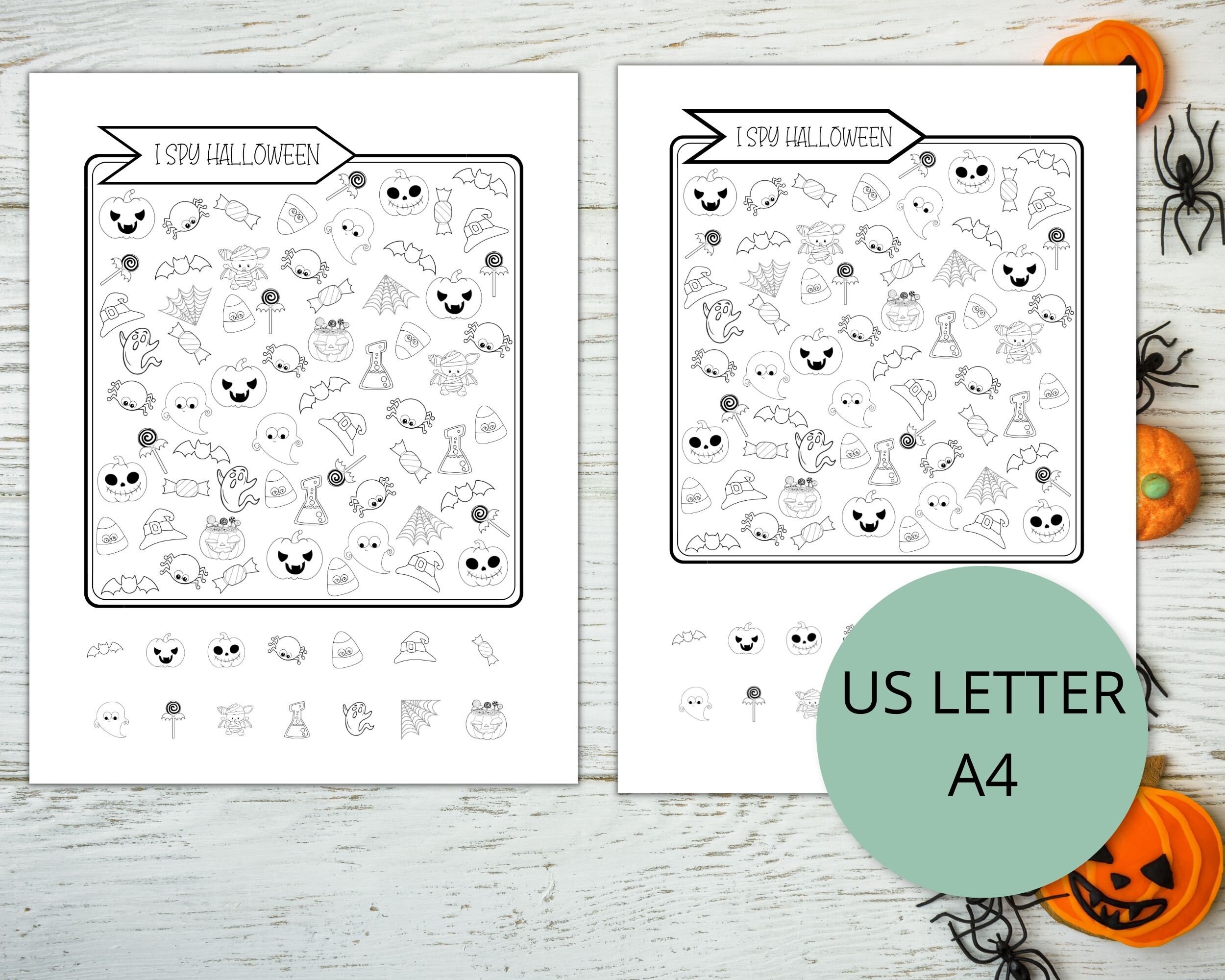 I Spy Halloween Printable Activity for Kids, Halloween Games for Kids ...