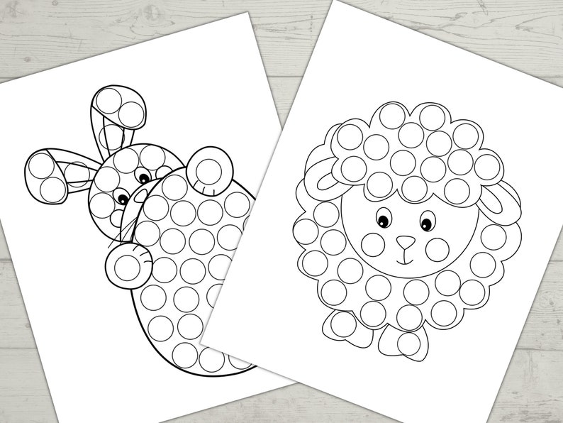 Easter Dot Marker Printable Activity Pages, Easter Do a Dot Coloring ...