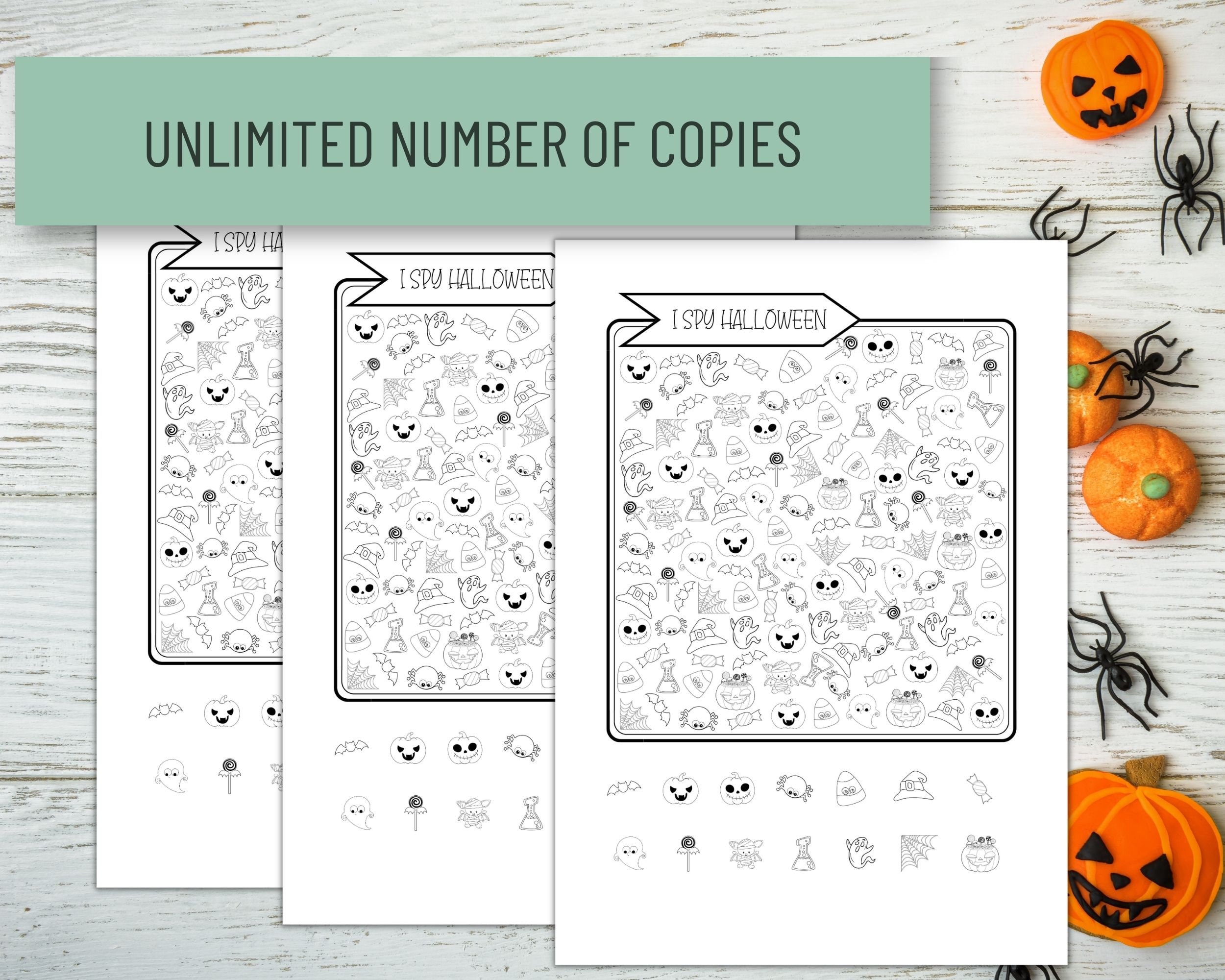 I Spy Halloween Printable Activity for Kids, Halloween Games for Kids ...