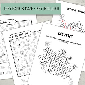 World Bee Day Printable Activity Pages, Bee Day Coloring Pages for Kids ...