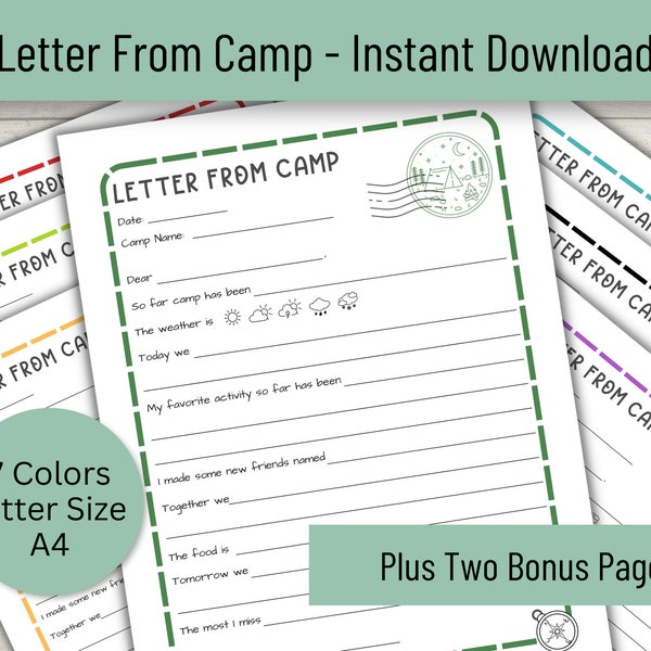 Letter From Camp - Etsy