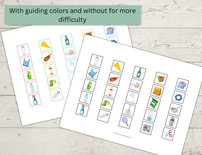 Recycling Sorting Game for Kids, Recycling Earth Day Activity ...