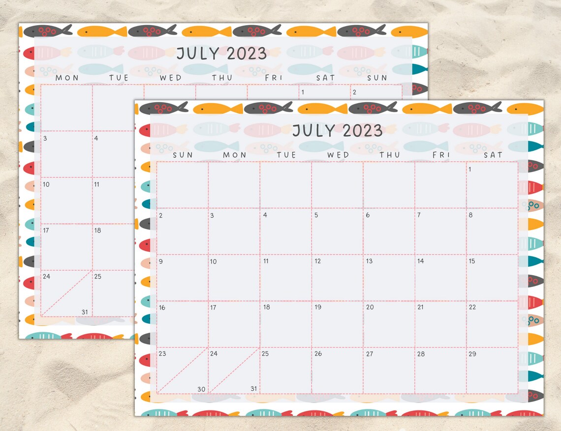 Printable Summer Calendar for Kids Summer Activity Planner - Etsy