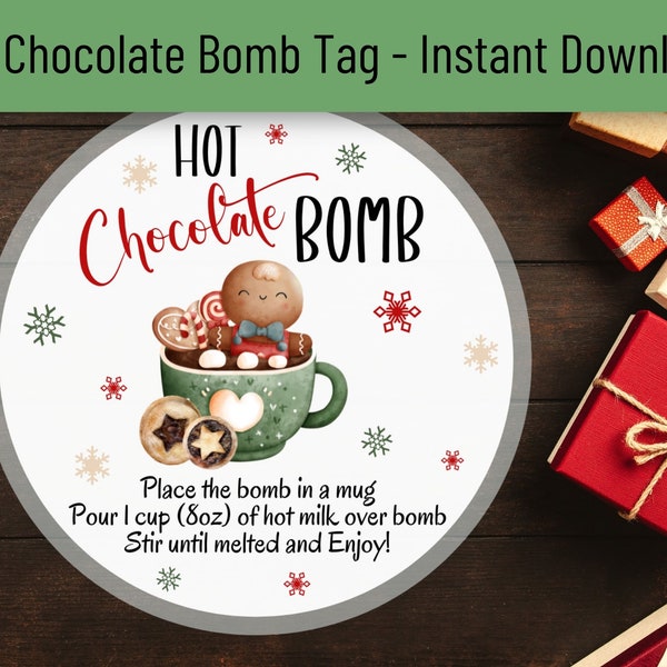 Hot Cocoa Bomb Tag - Etsy