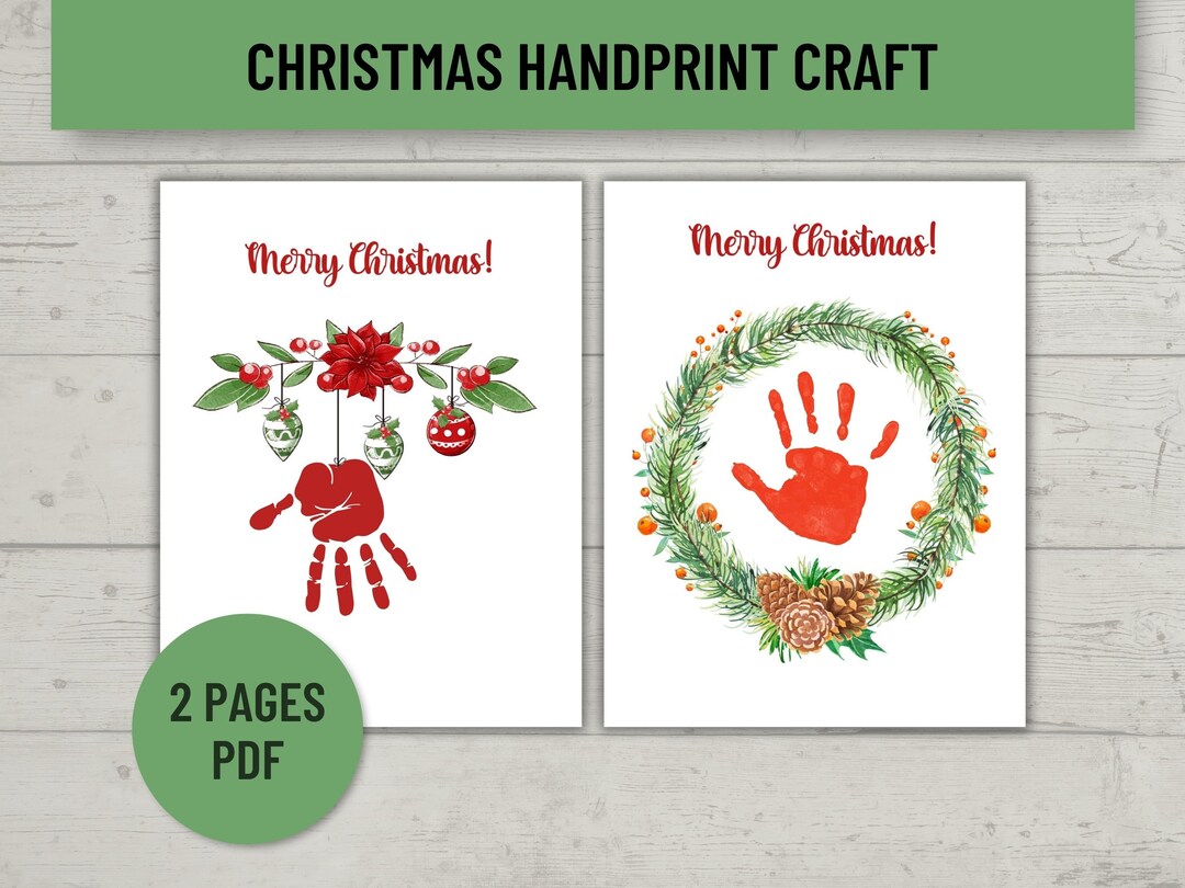 Christmas Handprint Printable Craft, Kids Christmas Keepsake, Toddler ...