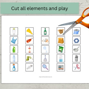 Recycling Sorting Game for Kids, Recycling Earth Day Activity ...