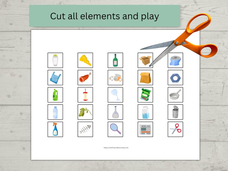 Recycling Sorting Game for Kids, Recycling Earth Day Activity ...