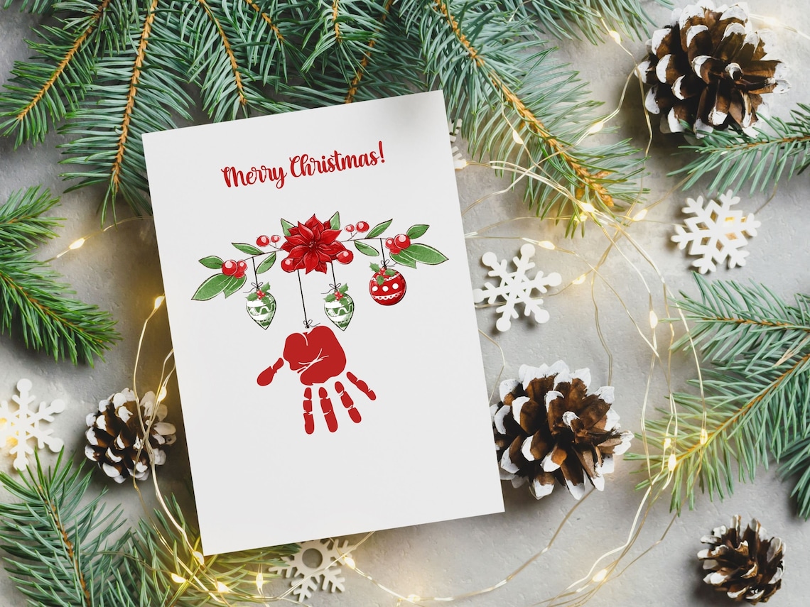 Christmas Handprint Printable Craft, Kids Christmas Keepsake, Toddler ...