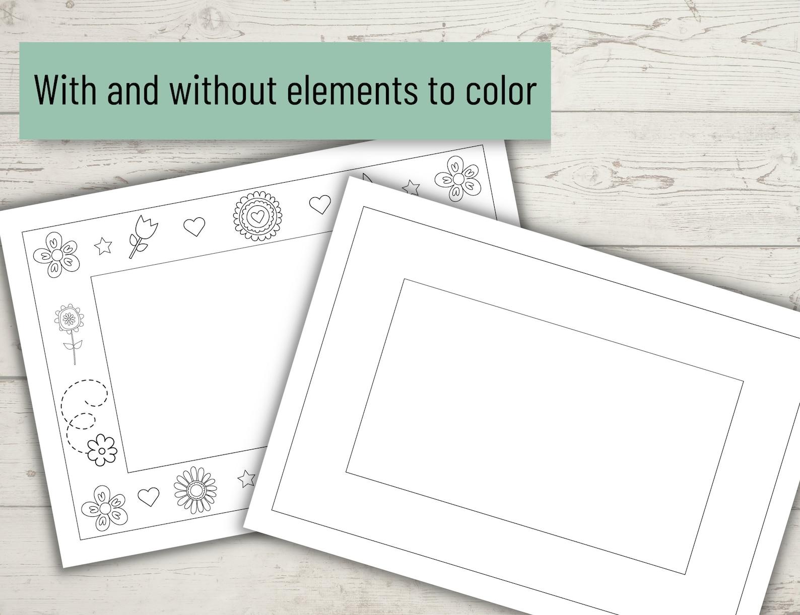 Coloring Photo Frame Printable, Coloring Activity for Kids, Mother's ...