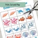 Ocean Matching Game for Kids, Ocean Printable Memory Game, Sea Matching ...