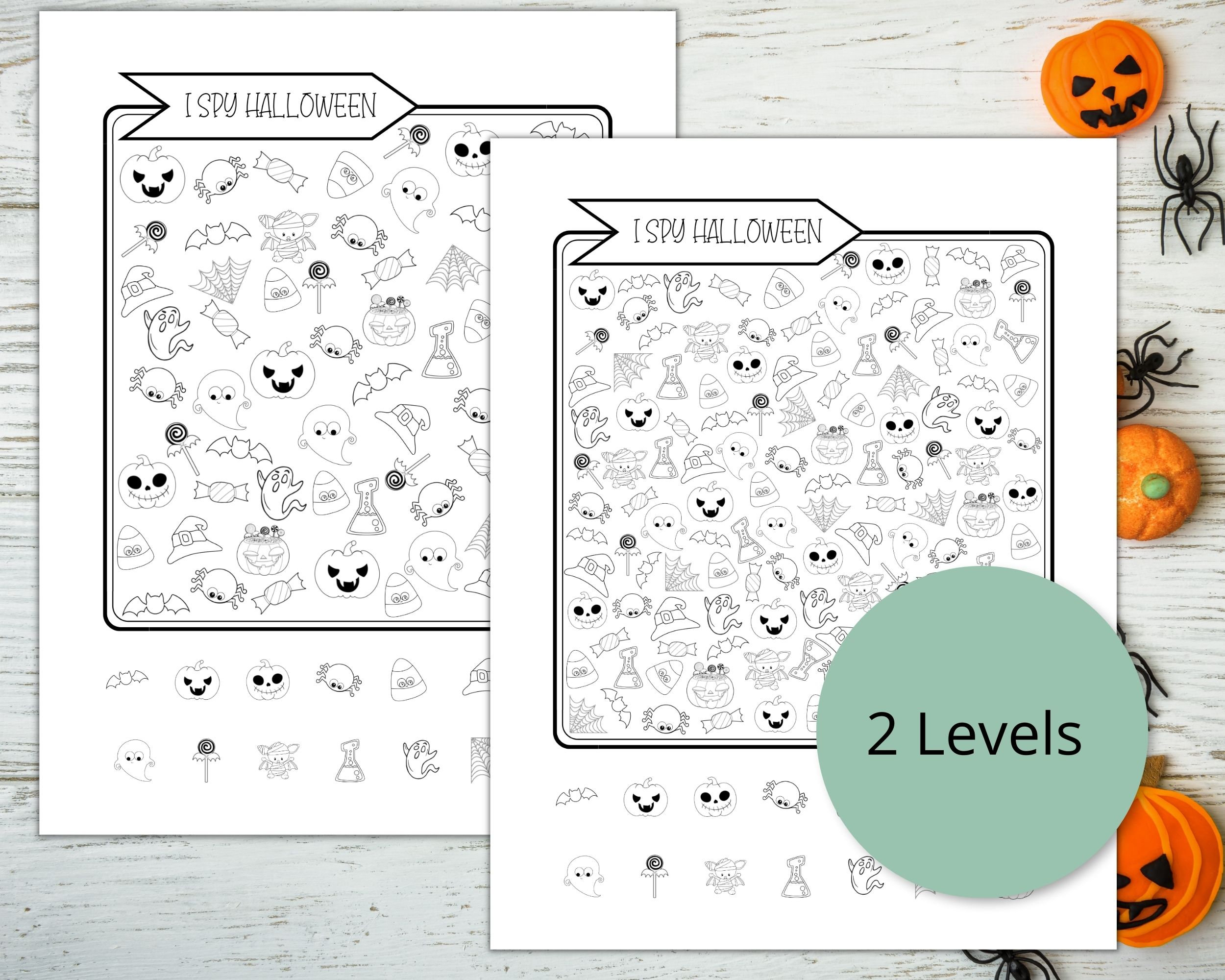 I Spy Halloween Printable Activity for Kids, Halloween Games for Kids ...