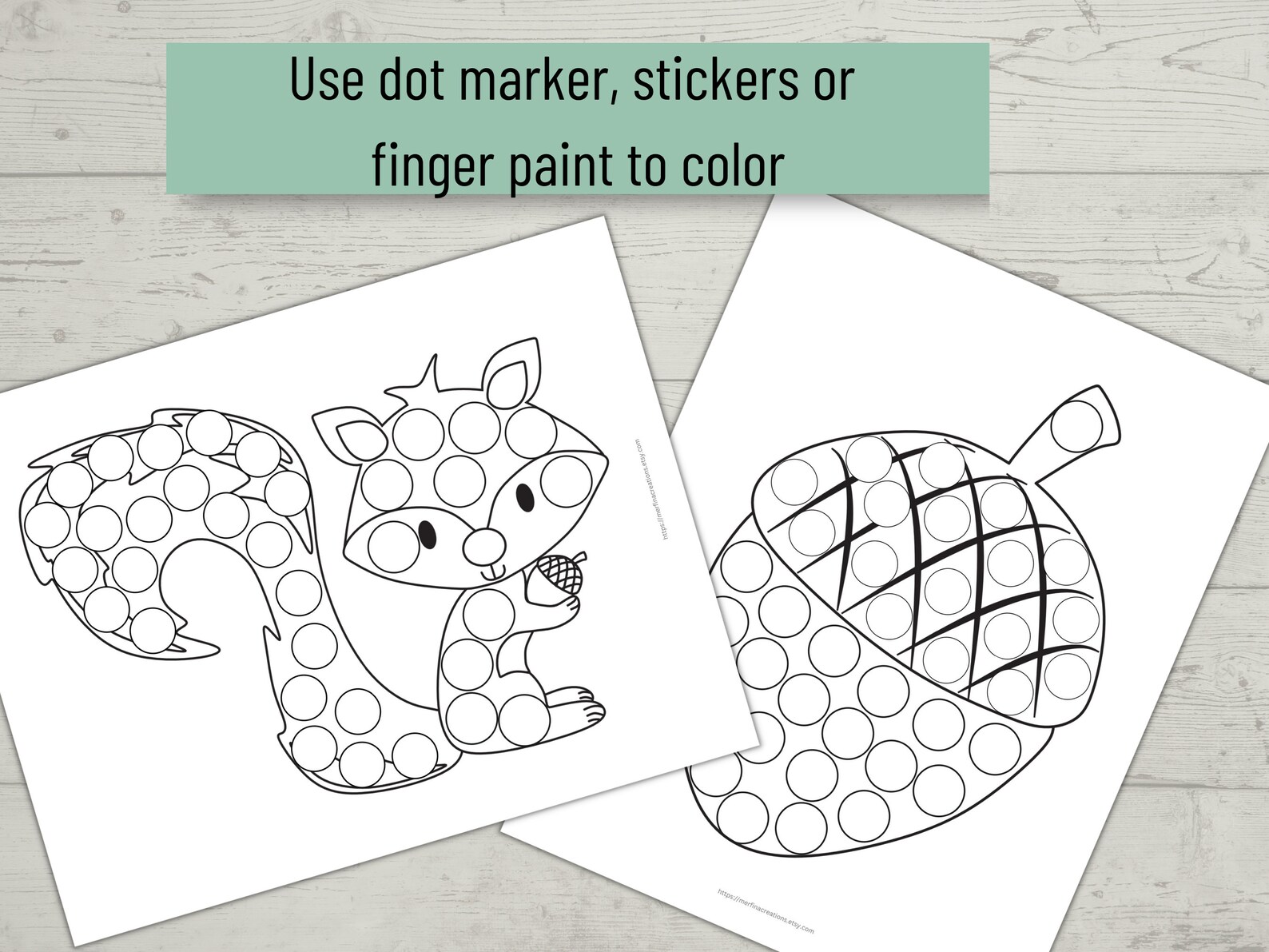 Woodland Dot Marker Printable Activity Pages, Do a Dot Coloring, Do a ...
