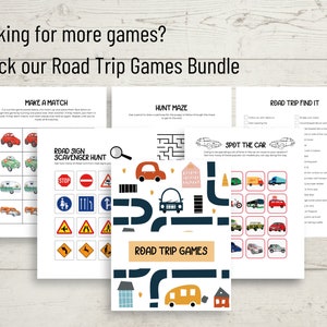 Road Trip Memory Game for Kids, Transportation Printable Memory Game ...