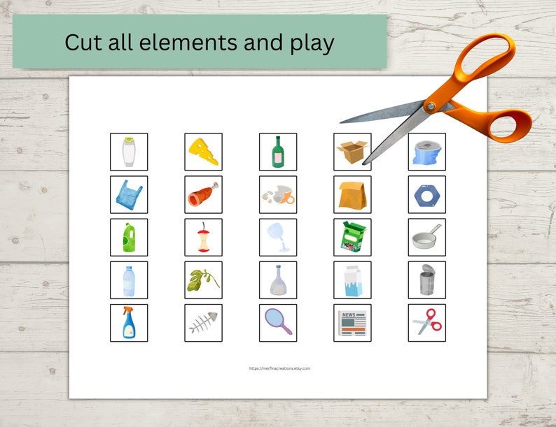 Recycling Sorting Game for Kids, Recycling Earth Day Activity ...
