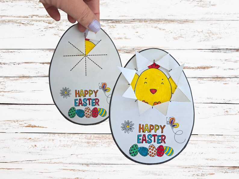 Hatching Chick Craft Template, Easter Color, Cut and Paste Paper Craft ...