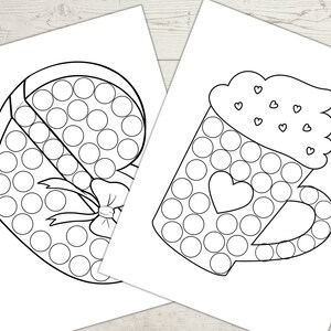 Valentine's Day Dot Marker Printable Pages, Valentines Do a Dot ...