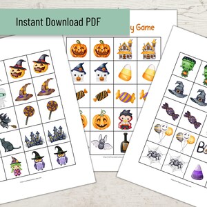 Halloween Matching Game for Kids, Halloween Printable Memory Game, Fall ...