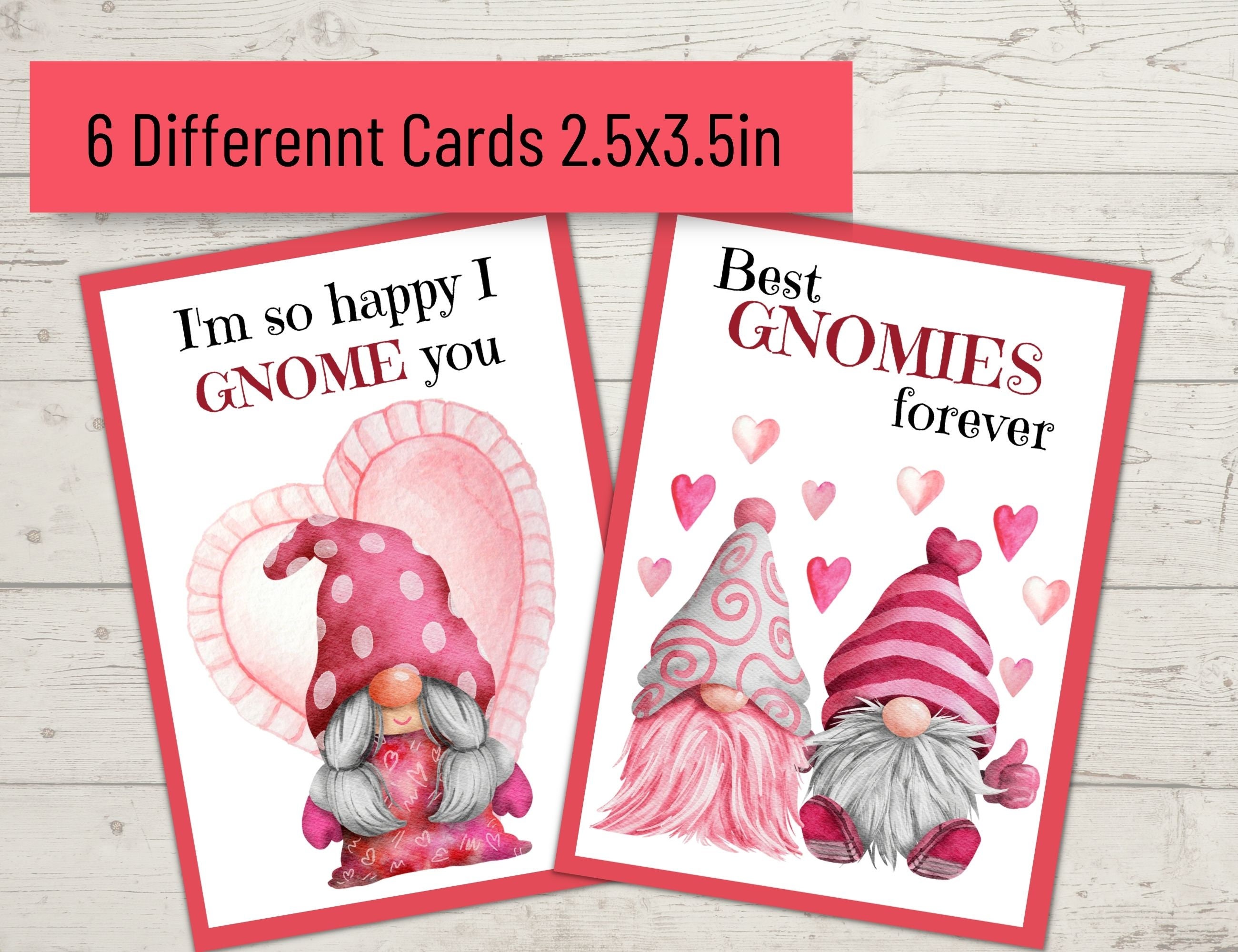 Gnome Valentine Classroom Exchange Cards, Printable Valentine Classroom ...
