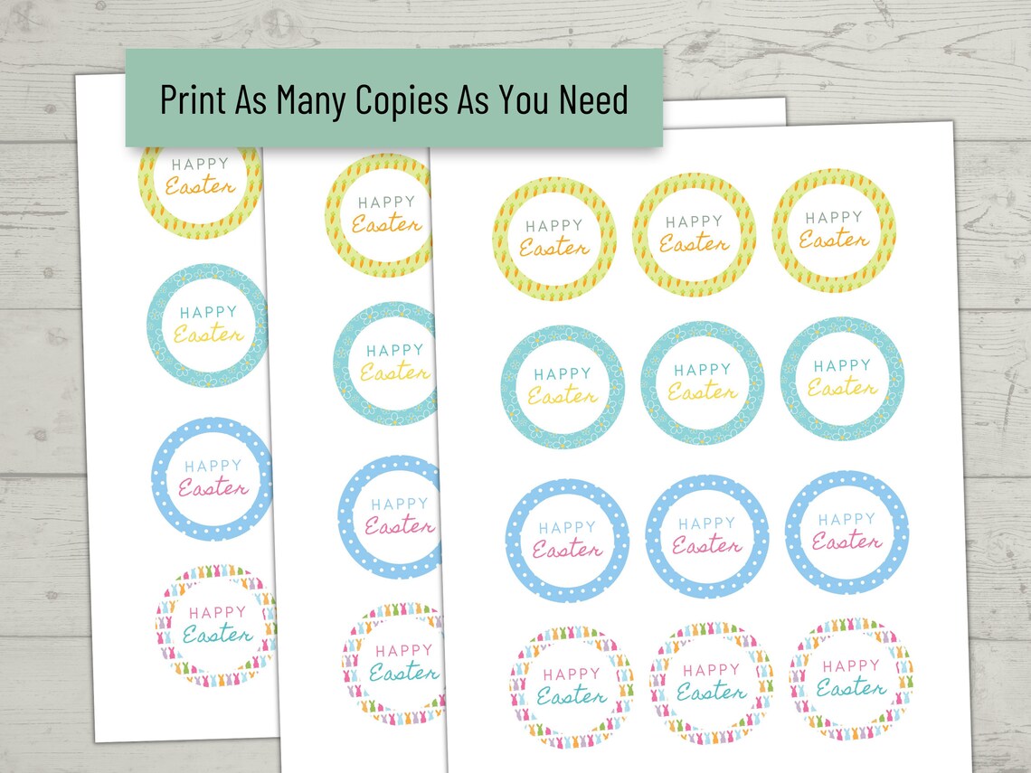 Happy Easter Cupcake Toppers Printable, Easter Printable Cupcake ...