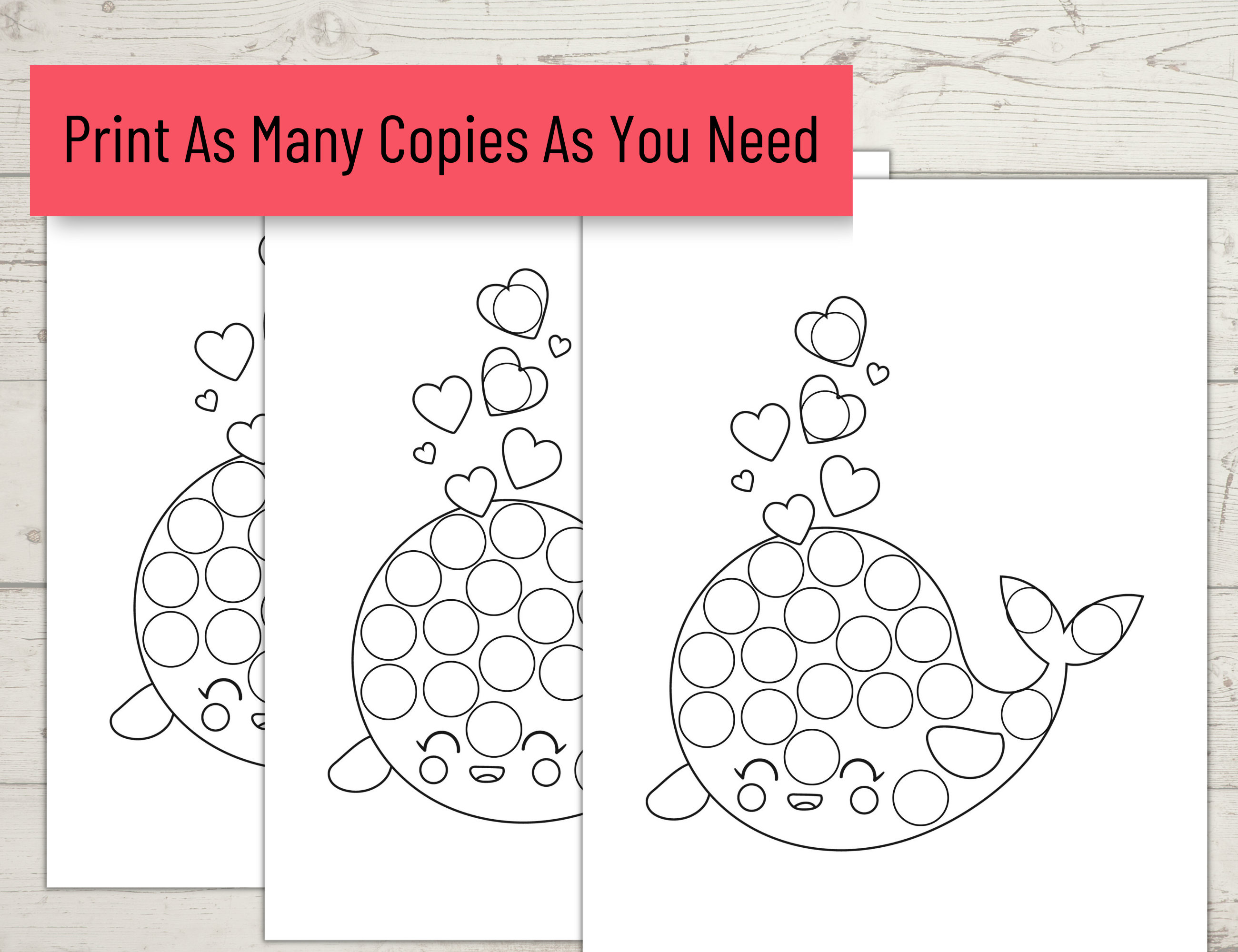 Valentine's Day Dot Marker Printable Pages, Valentines Do a Dot ...