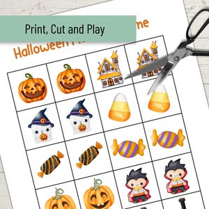 Halloween Matching Game for Kids, Halloween Printable Memory Game, Fall ...