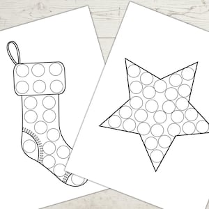 Christmas Dot Marker Printable Pages, Christmas Do a Dot Coloring ...