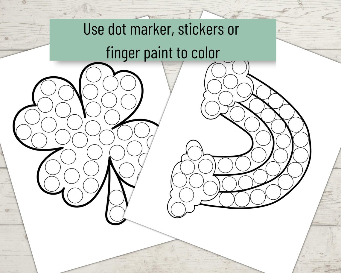 St.patrick's Day Dot Marker Printable Activity Pages, St.patrick's Do a ...