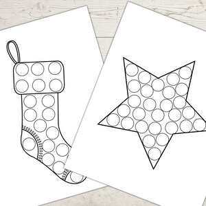 Christmas Dot Marker Printable Pages, Christmas Do a Dot Coloring ...