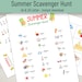 Summer Scavenger Hunt Game, Printable Summer Games for Kids, Summer ...