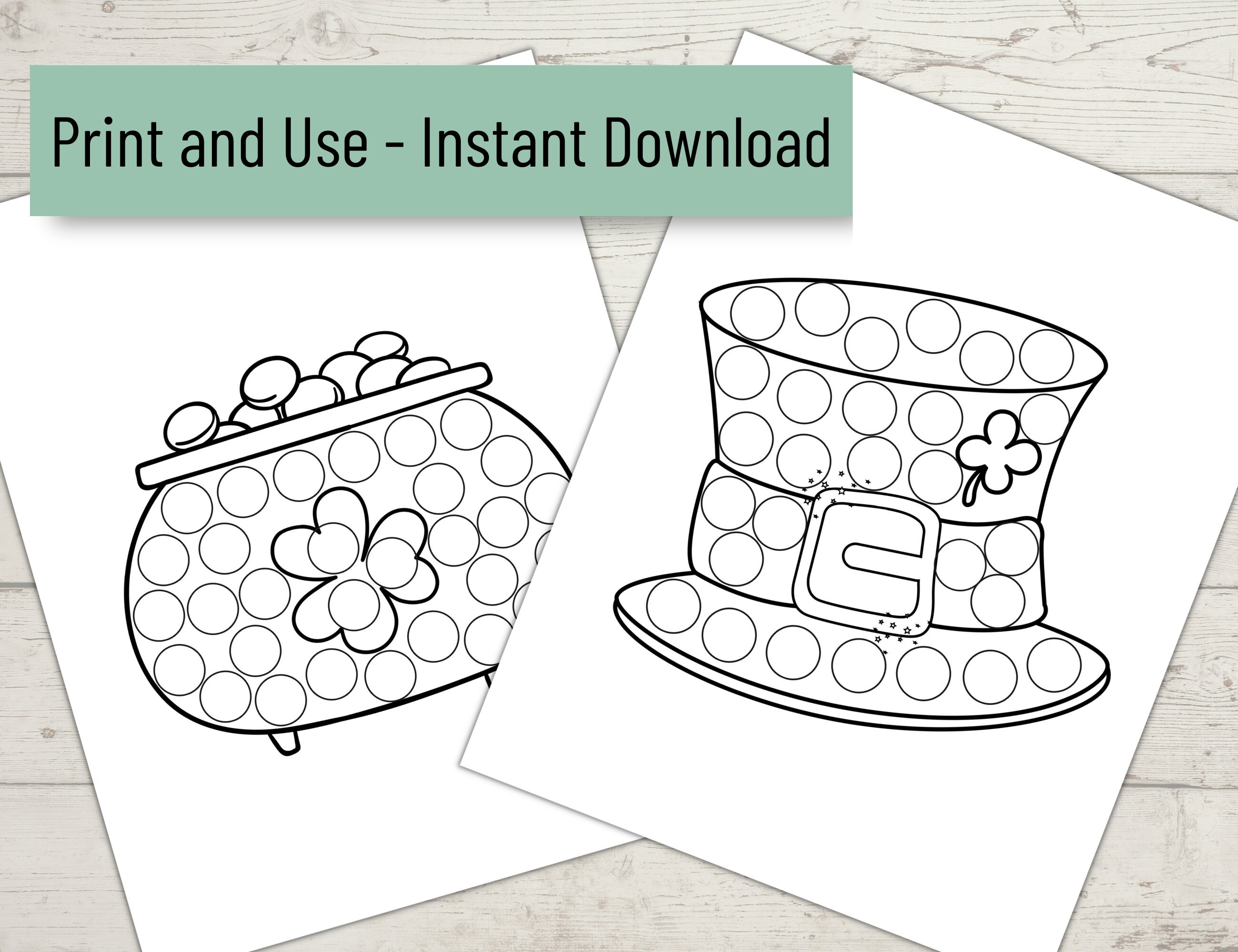 St.patrick's Day Dot Marker Printable Activity Pages, St.patrick's Do a ...