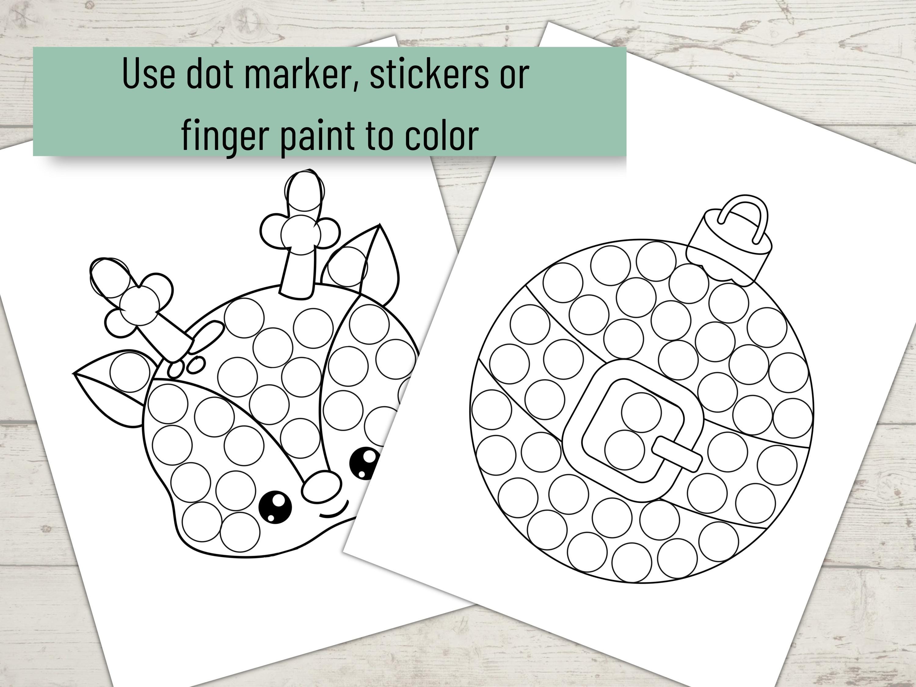 Christmas Dot Marker Printable Pages, Christmas Do a Dot Coloring ...