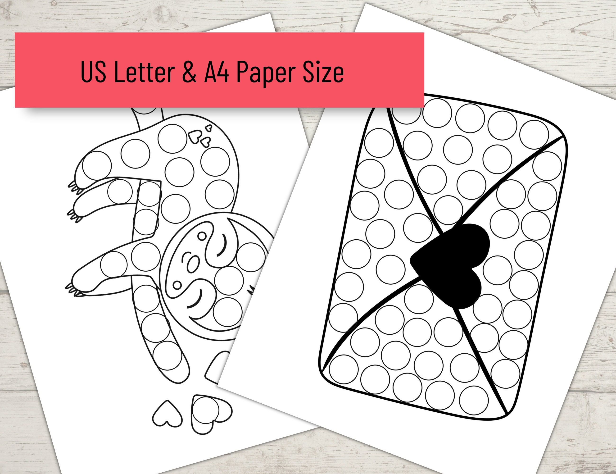 Valentine's Day Dot Marker Printable Pages, Valentines Do a Dot ...