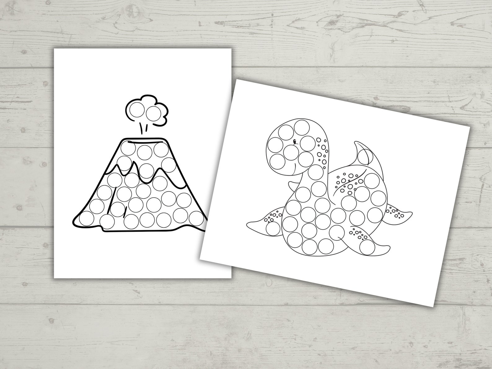 Dinosaur Dot Marker Printable Activity Pages, Do a Dot Coloring, Do a ...