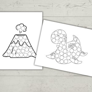 Dinosaur Dot Marker Printable Activity Pages, Do a Dot Coloring, Do a ...
