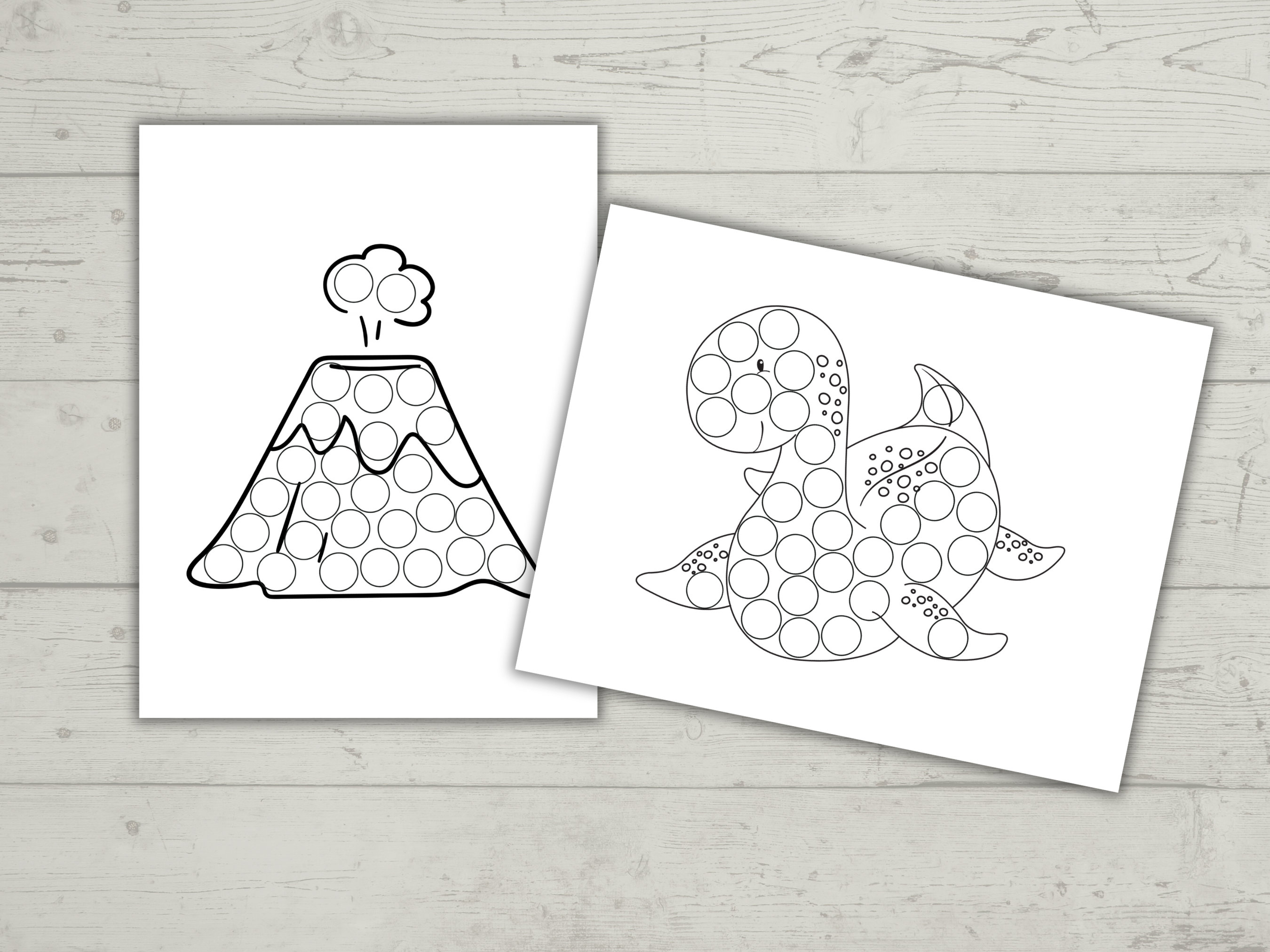 Dinosaur Dot Marker Printable Activity Pages, Do a Dot Coloring, Do a ...