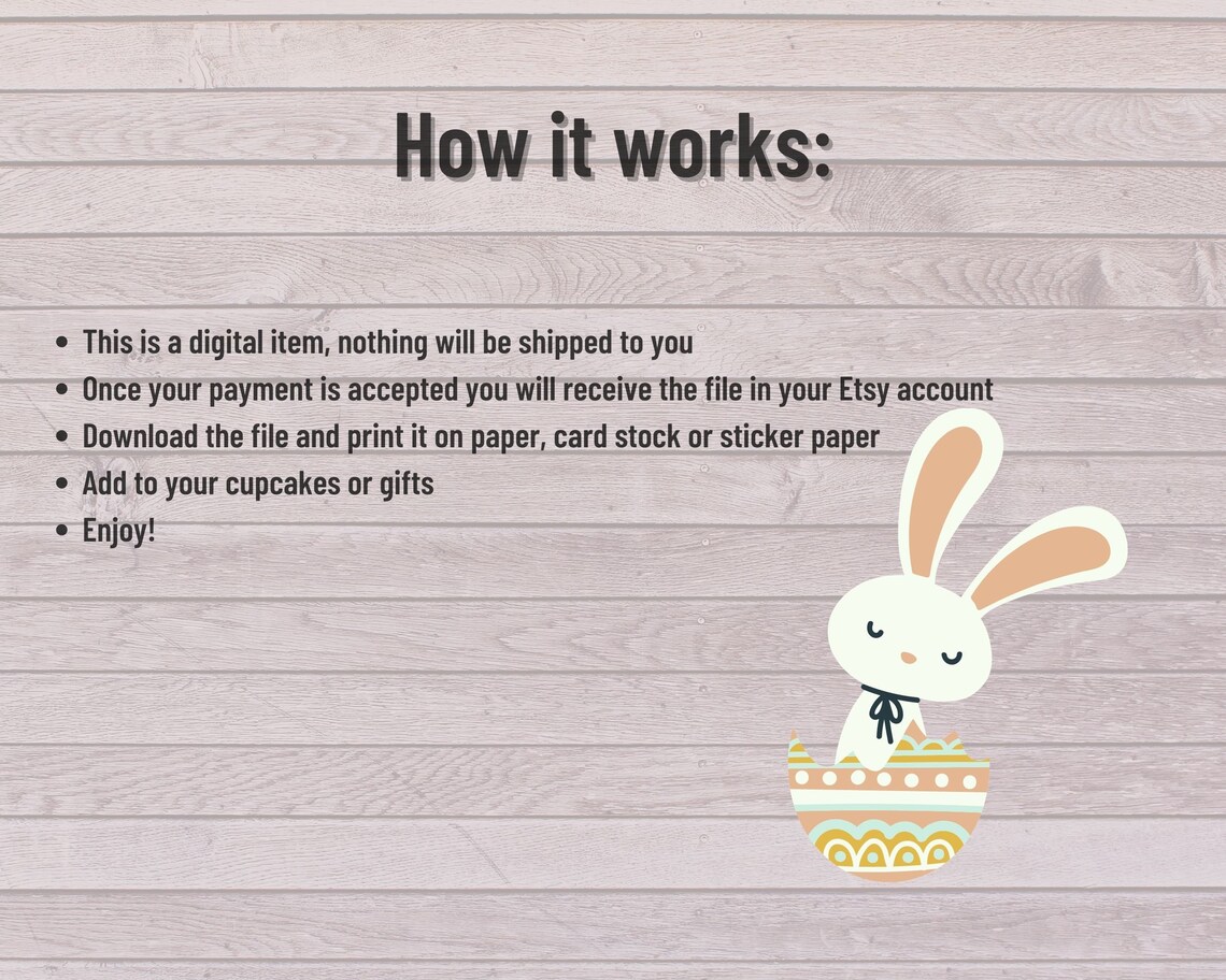 Happy Easter Cupcake Toppers Printable Easter Printable | Etsy