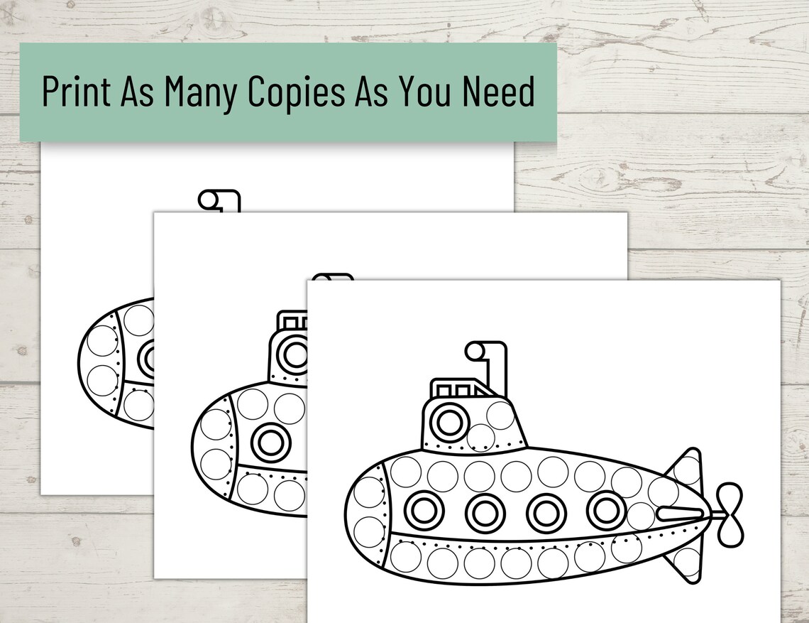 Transportation Dot Marker Printable Activity Pages, Do a Dot Coloring ...