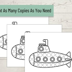 Transportation Dot Marker Printable Activity Pages, Do a Dot Coloring ...