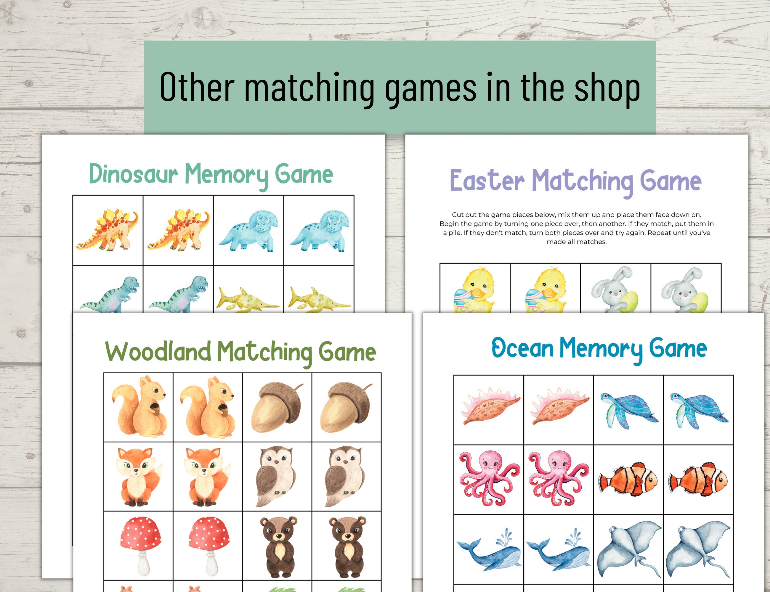 Halloween Matching Game for Kids, Halloween Printable Memory Game, Fall ...
