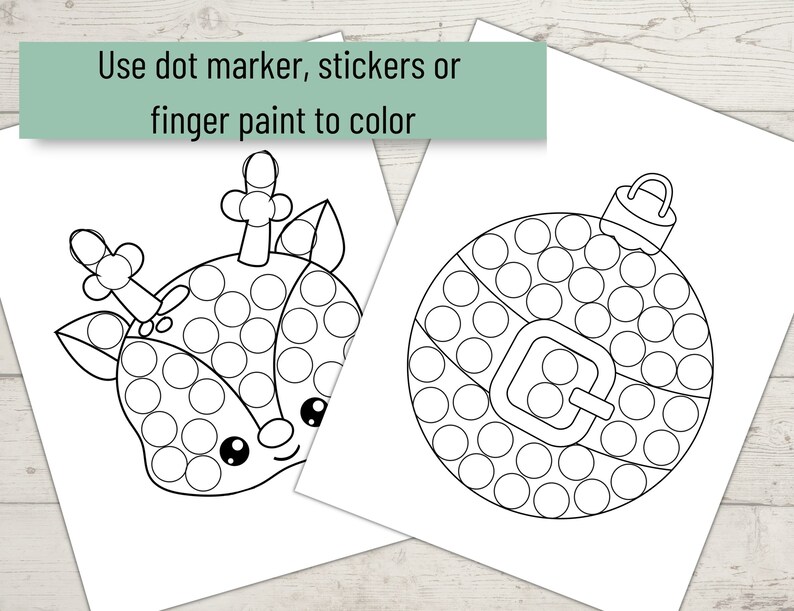 Christmas Dot Marker Printable Pages, Christmas Do a Dot Coloring ...