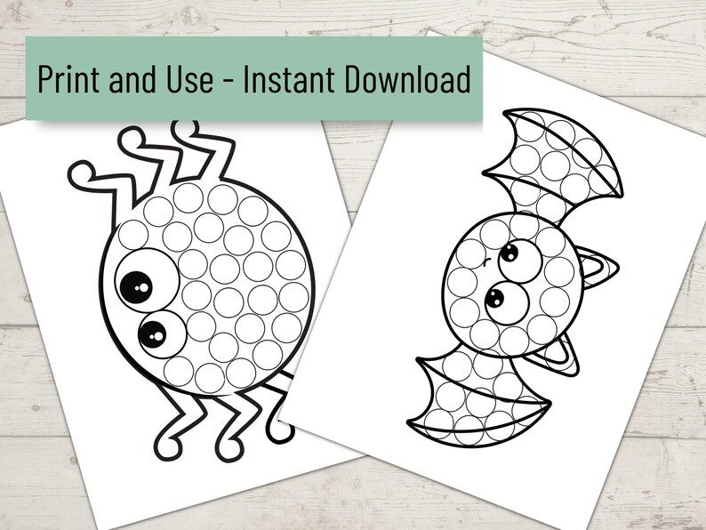 Halloween Dot Marker Printable Activity Pages, Halloween Do a Dot ...