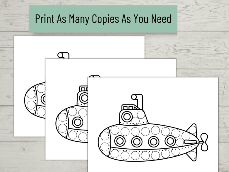 Transportation Dot Marker Printable Activity Pages, Do a Dot Coloring ...