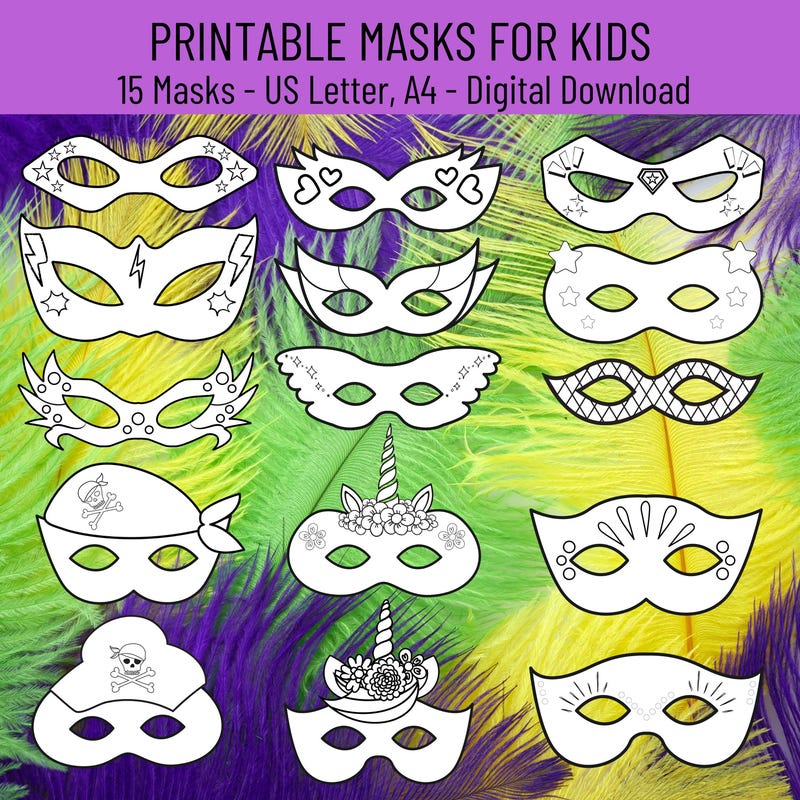 Mardi Gras Printable - Etsy