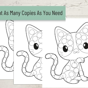 Pets Dot Marker Printable Activity Pages, Do a Dot Coloring, Do a Dot ...