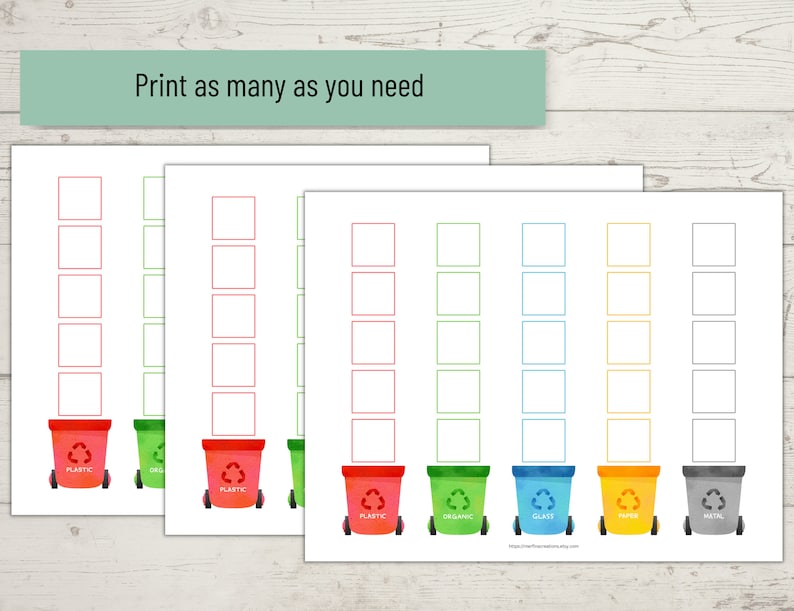 Recycling Sorting Game for Kids, Recycling Earth Day Activity ...