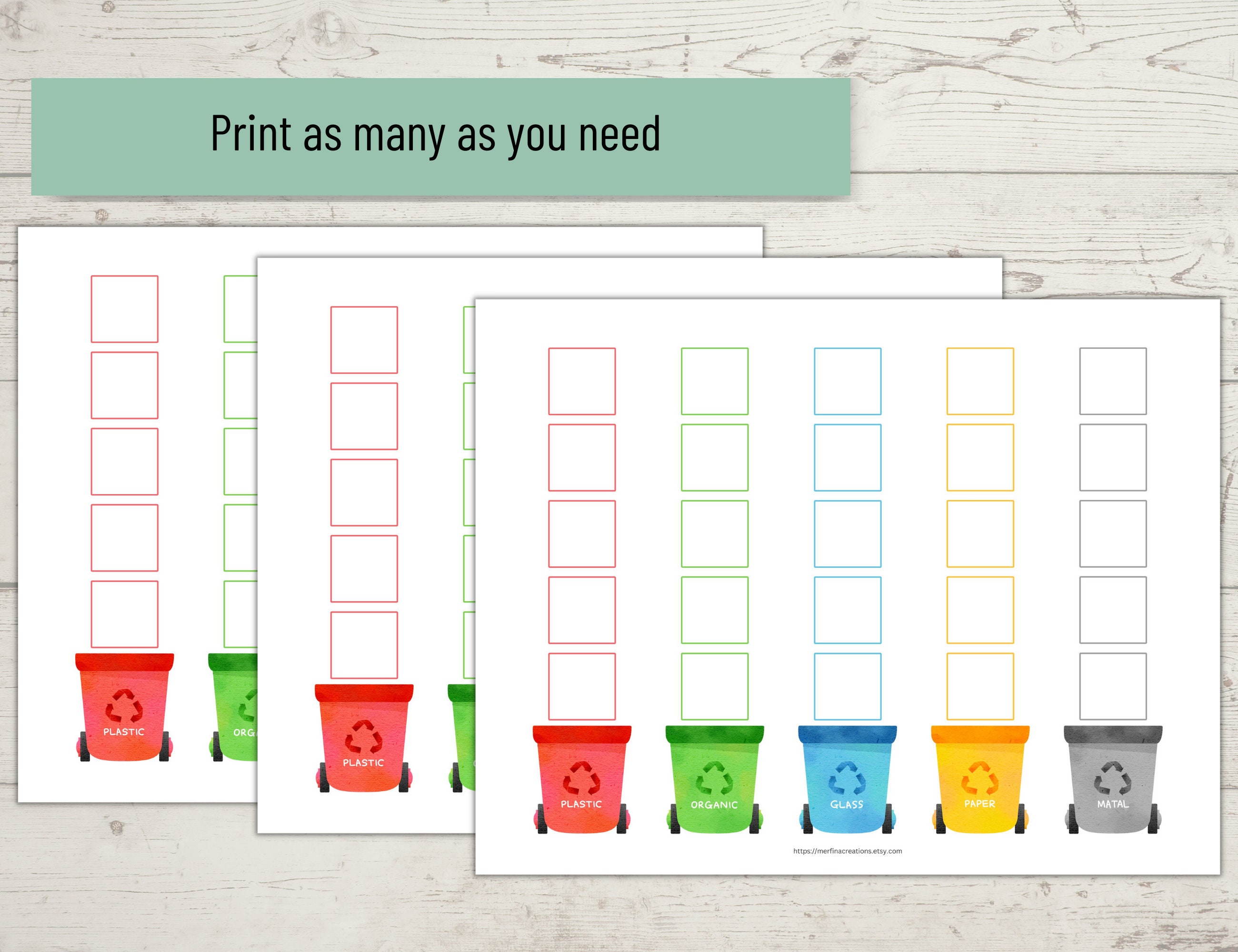 Recycling Sorting Game for Kids, Recycling Earth Day Activity ...