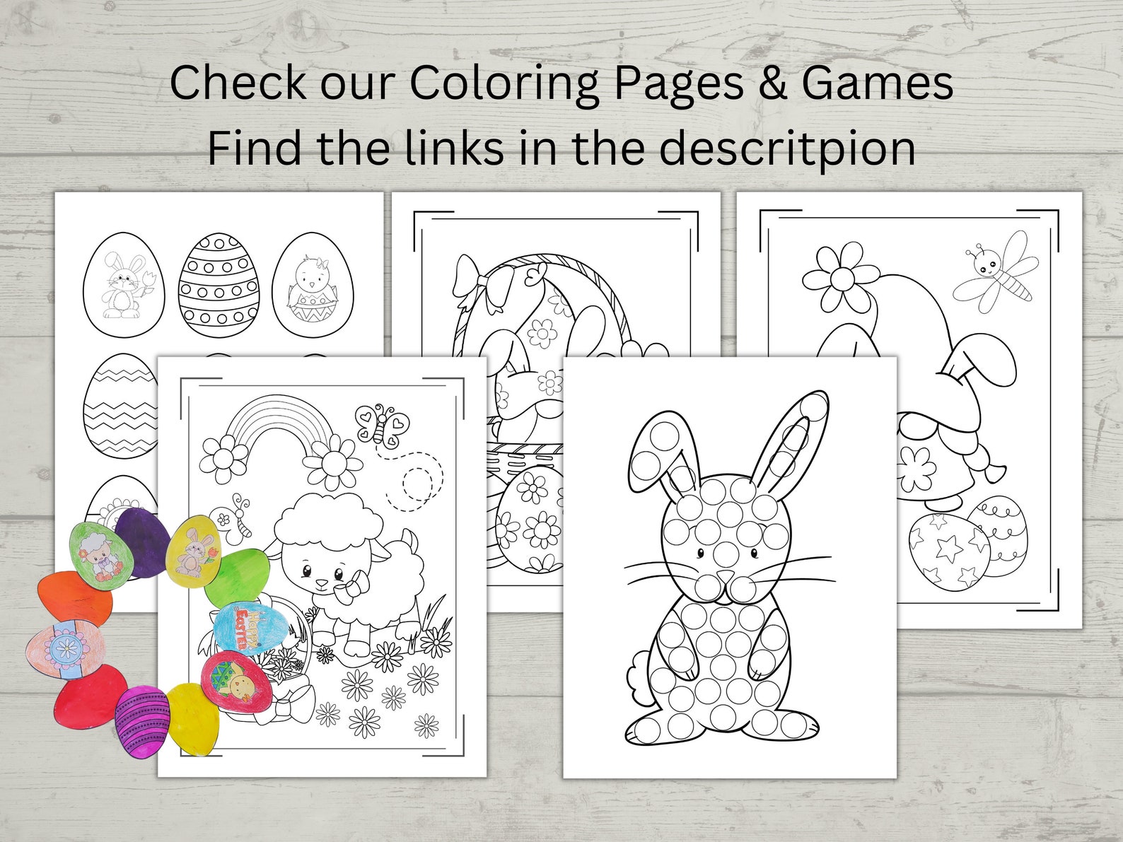 Easter Coloring Placemat Page, Easter Activity Placemat, Printable ...